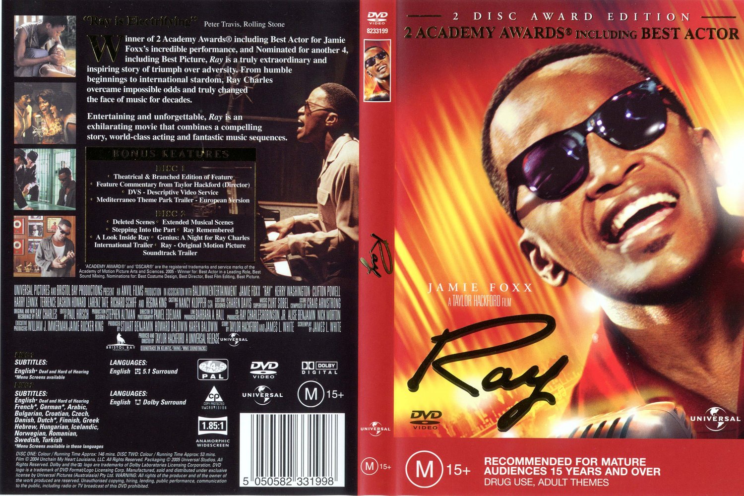 Jamie Foxx Ray : Front | DVD Covers | Cover Century | Over 1.000.000 ...